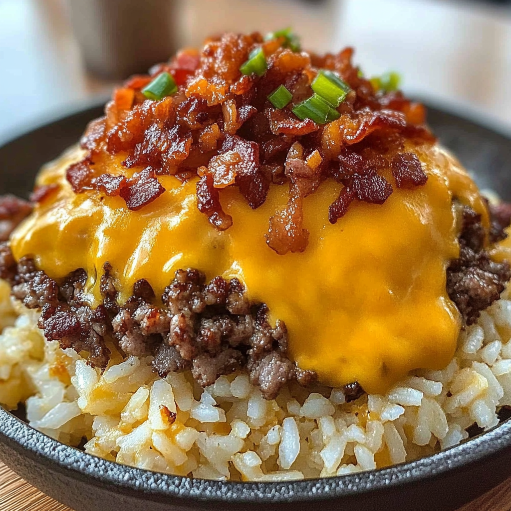 Bacon Cheeseburger Rice Skillet